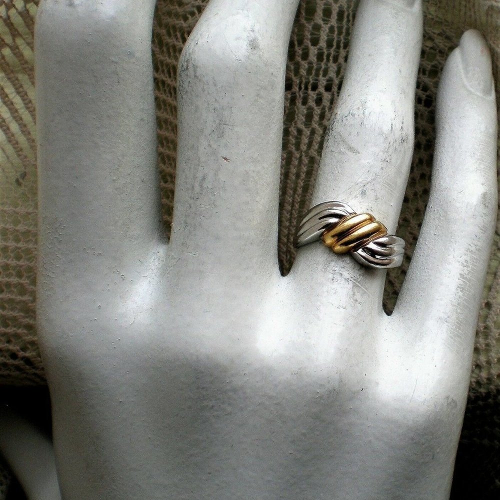 Vintage Designer Solid Platinum Pt 950 18k Yellow Gol… - Gem